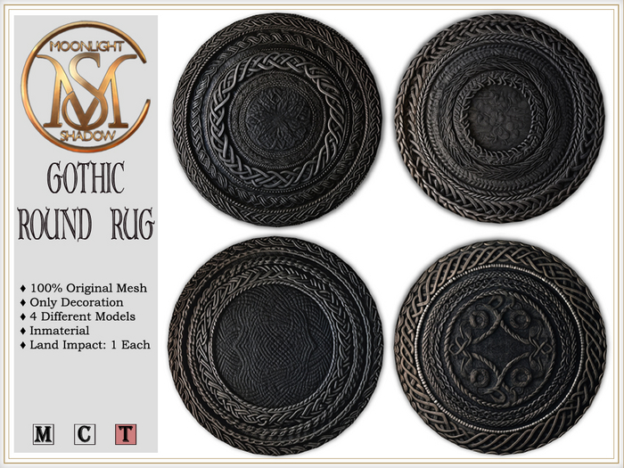 Second Life Marketplace - [MoonSha] Gothic Round Rug